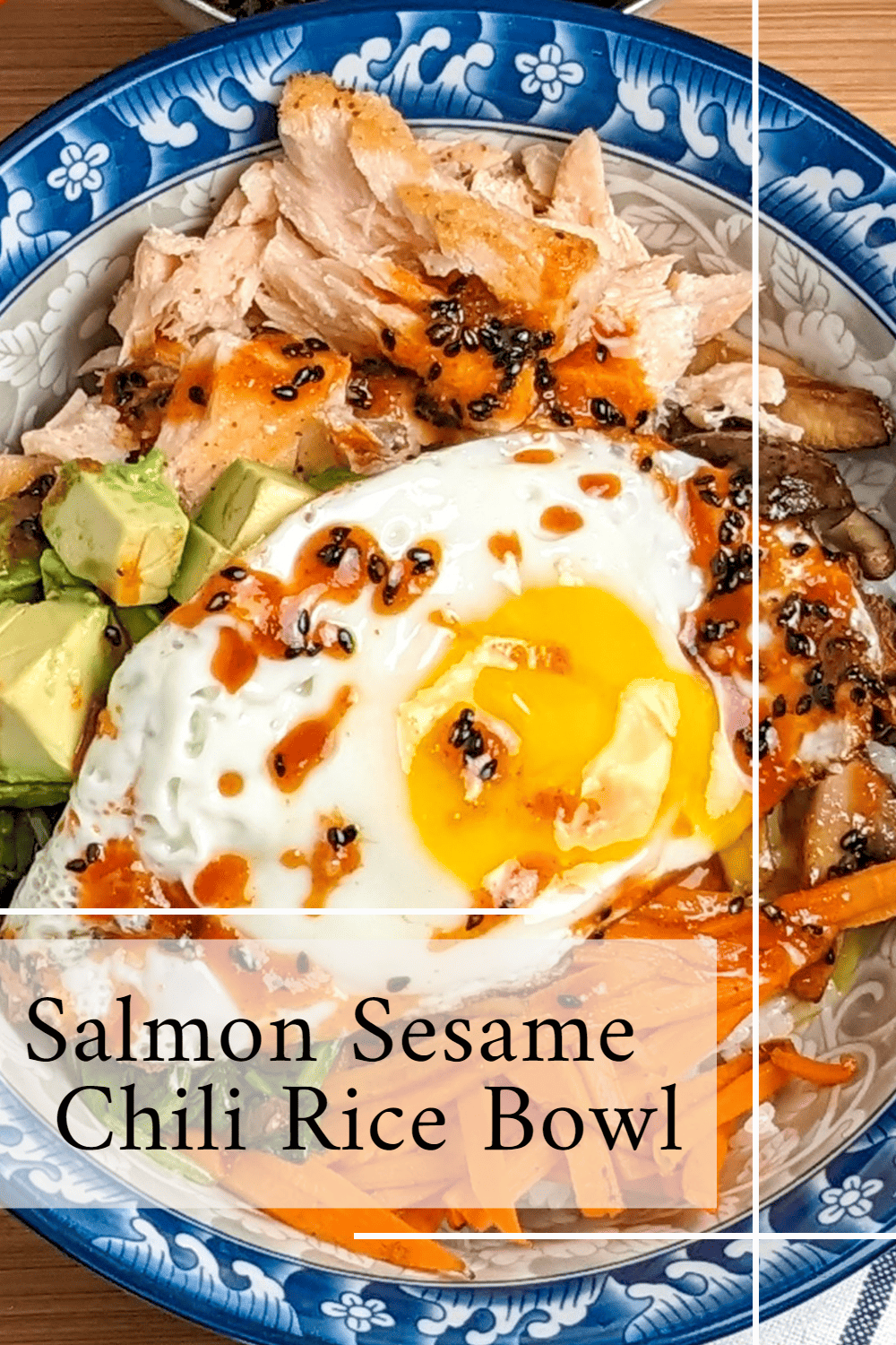 Sesame Chili Salmon Rice Bowl - Just Maika Cooking