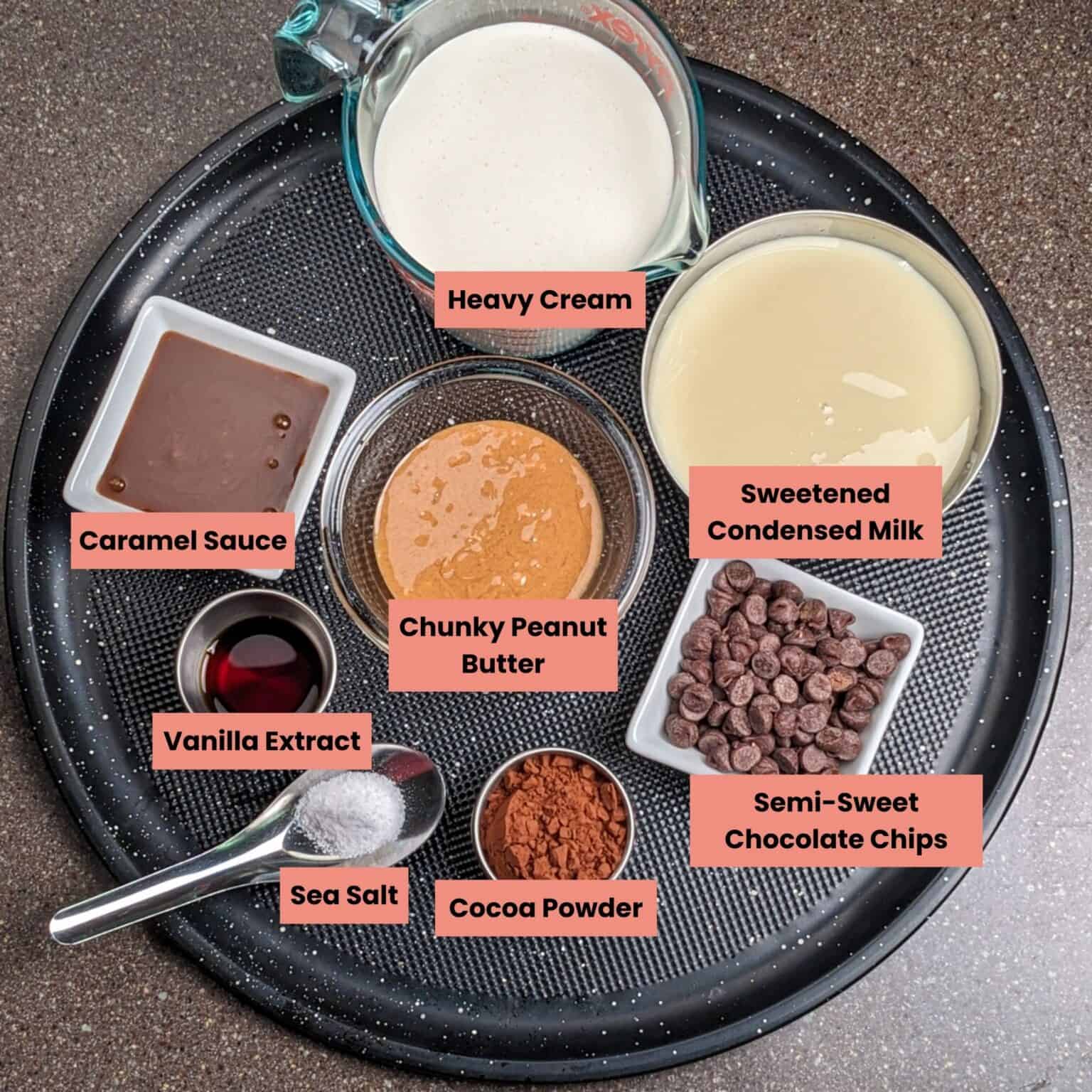 Easy Peanut Chocolate Caramel Candy Bar No-Churn Ice Cream - Just Maika ...