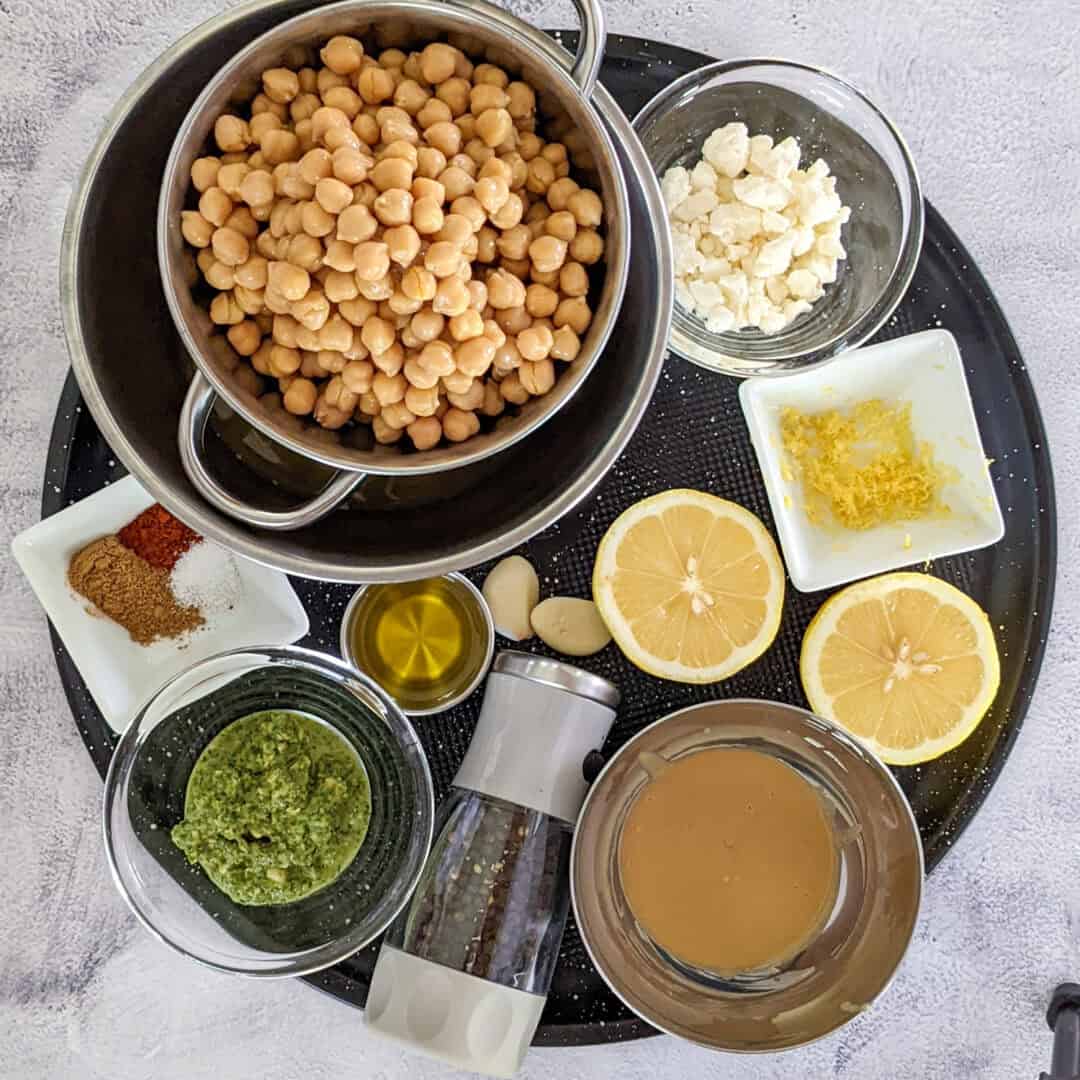 Fresh Zhug & Feta Cheese Chunky Hummus - Just Maika Cooking