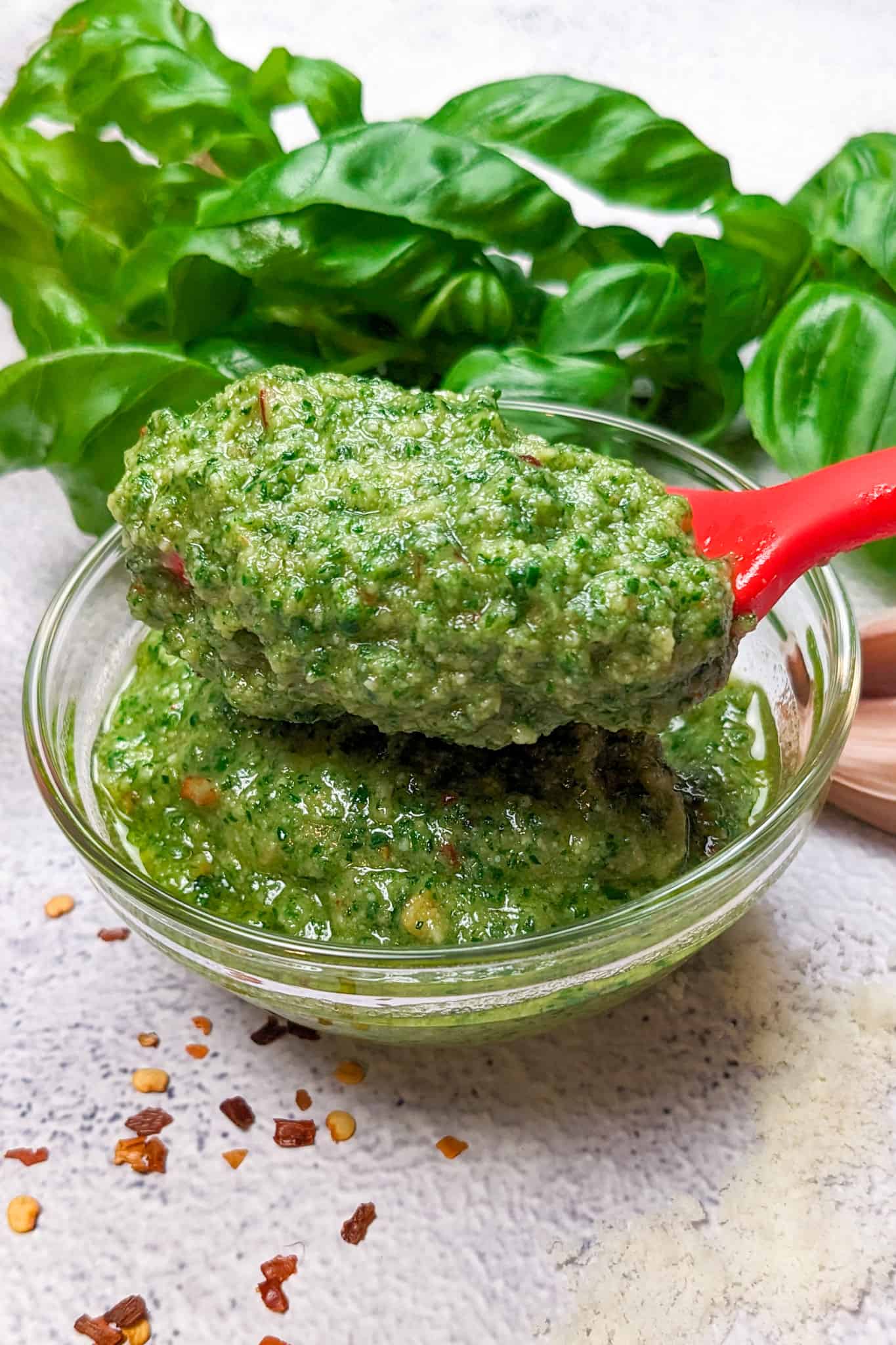 Spicy Basil Pesto, Easy Homemade - Just Maika Cooking