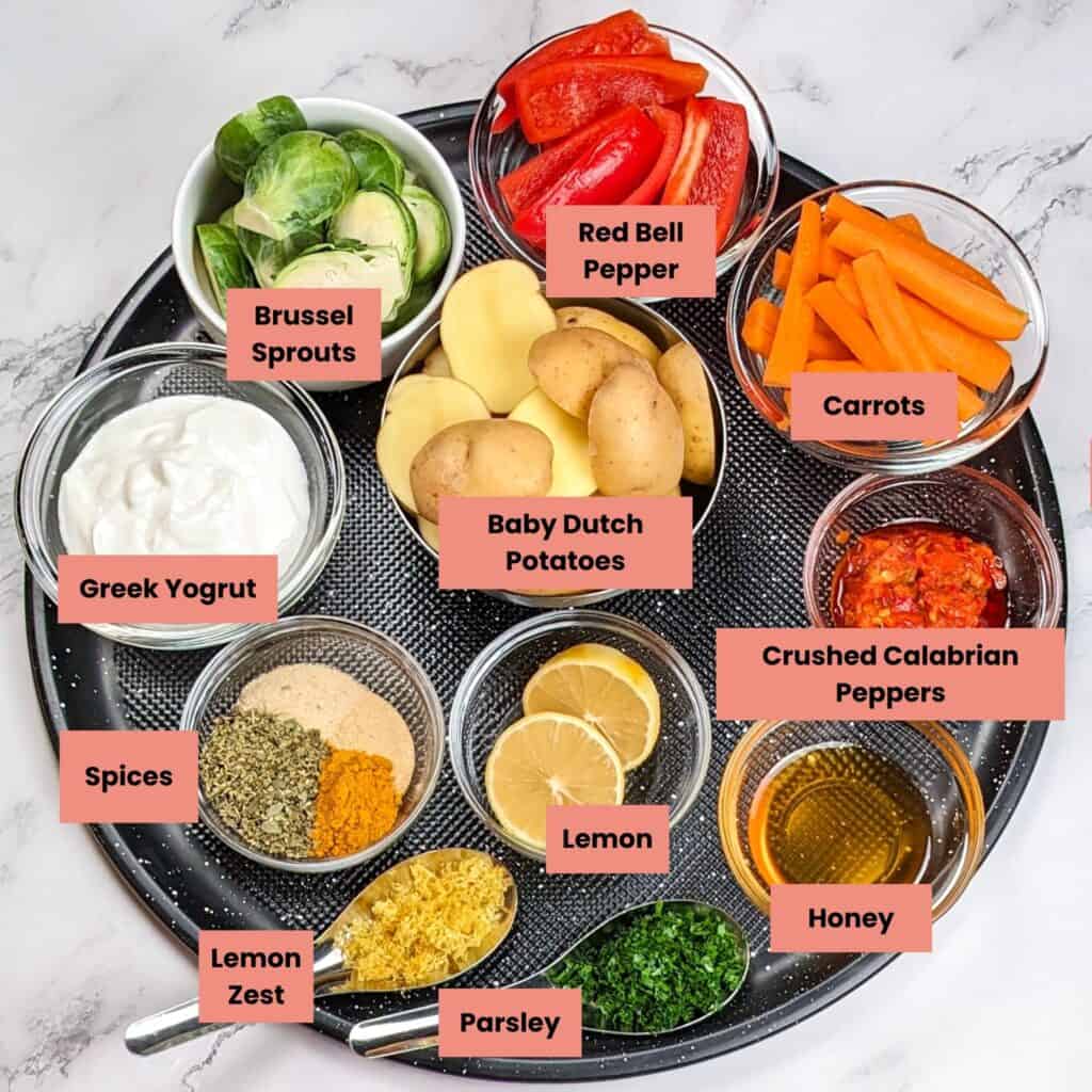 Calabrian Lemon Yogurt Baked Chicken Thighs with Vegetables - Just ...