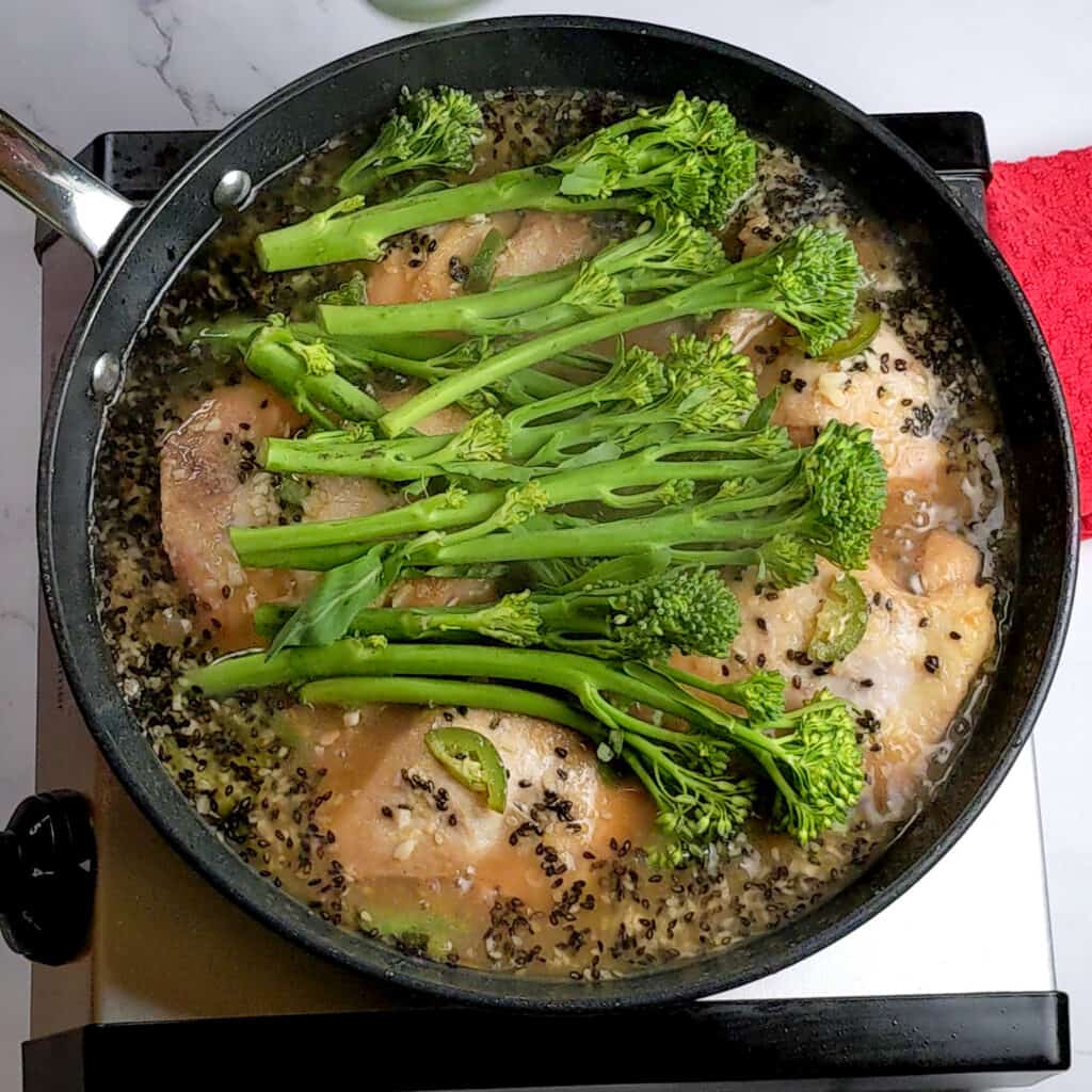 Spicy Honey Jalapeno Lime Chicken with Broccolini - Just Maika Cooking