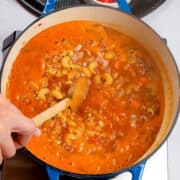 Spicy Macaroni Pasta and Pecorino Cheese Tomato Stew - Just Maika Cooking