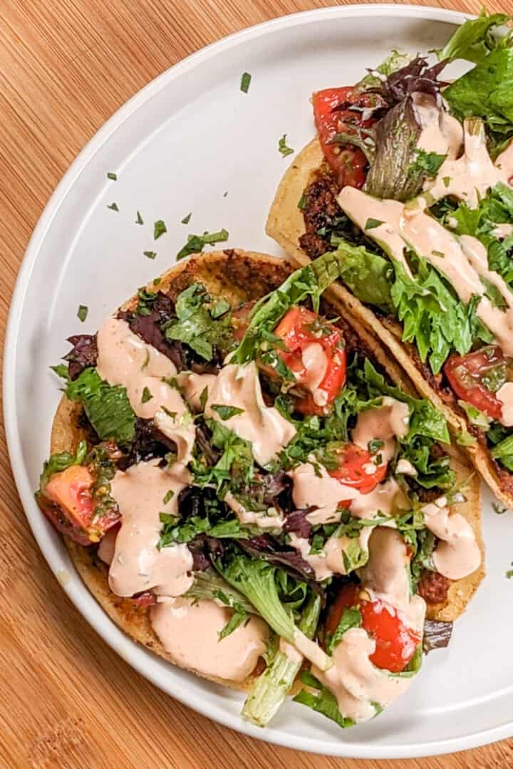 Easy Spicy Crispy Chicken Tacos with Cholula Sour Cream - Just Maika ...