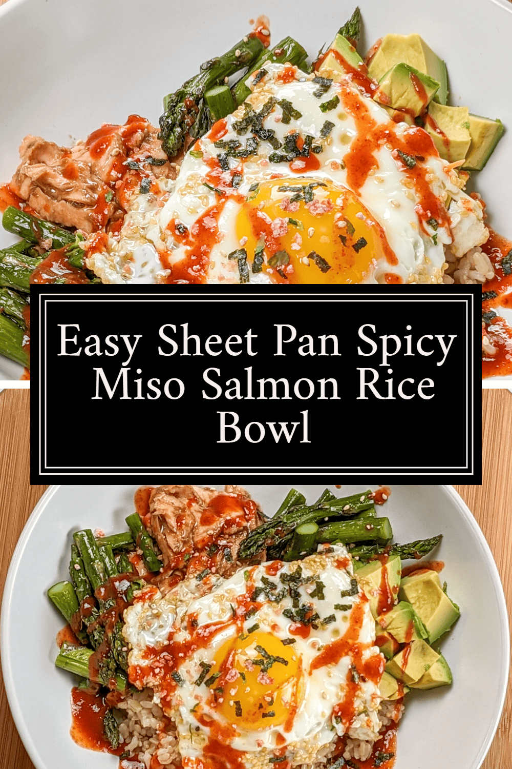 Easy Sheet Pan Spicy Miso Salmon Rice Bowl - Just Maika Cooking