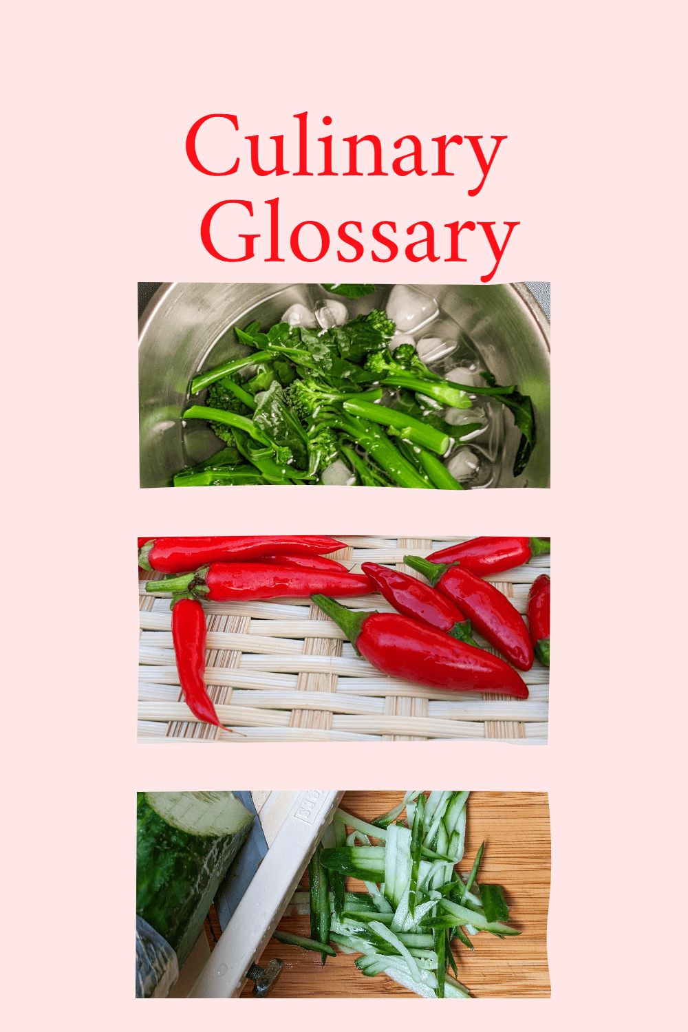 Culinary Glossary - Just Maika Cooking