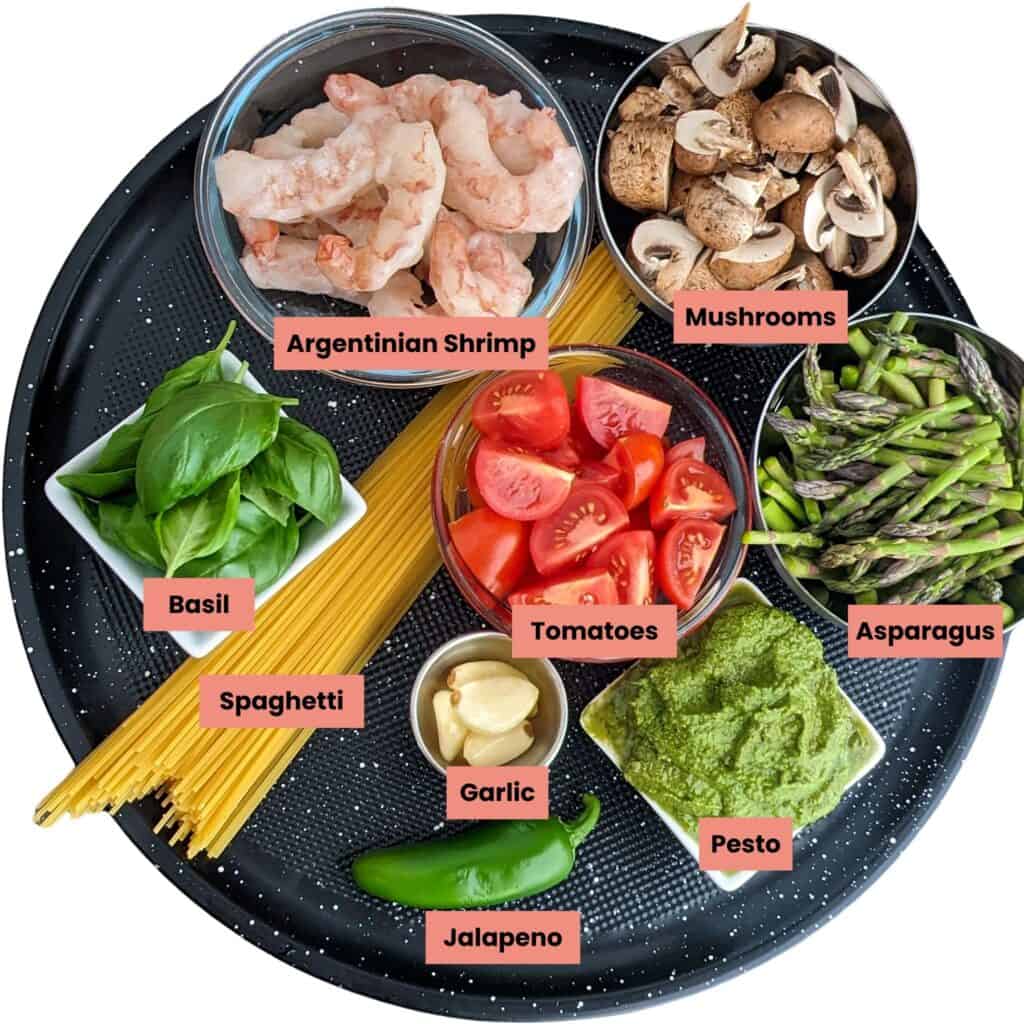 Creamy Argentinian Shrimp Pesto Pasta with Jalapeño - Just Maika Cooking