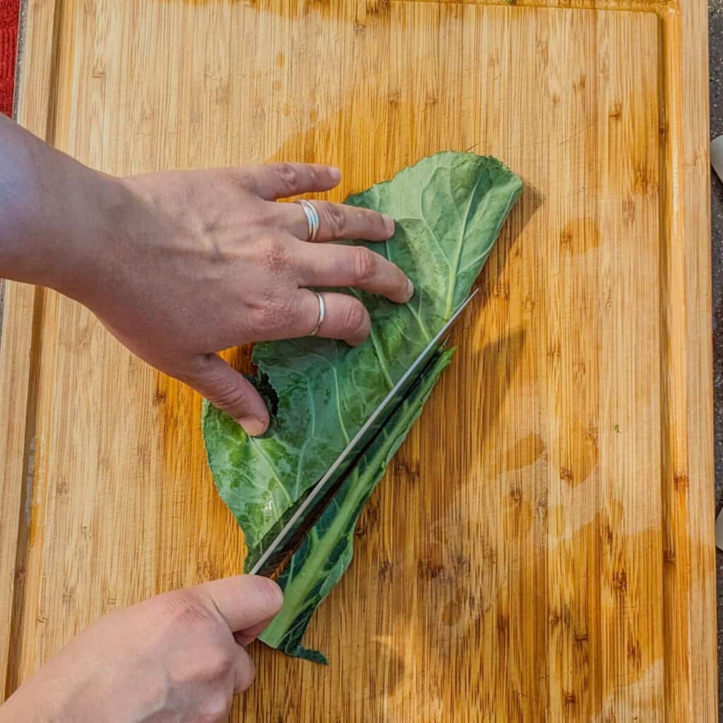 How to Trim and Slice Collard Greens (Step-by-Step Guide) - Just Maika ...