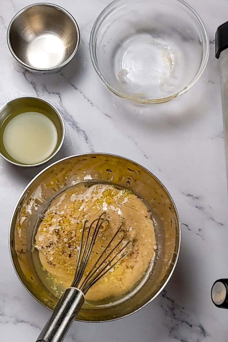 Creamy Lemon Tahini Dressing with Fresh Lemon Zest - Just Maika Cooking